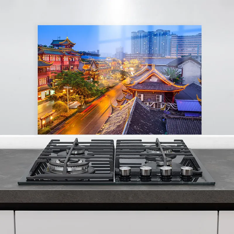 Panou Sticla Bucatarie Chengdu China - ArtHub