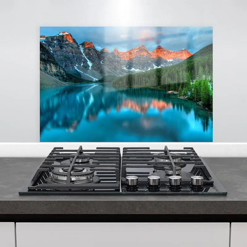 Panou Sticla Bucatarie Lake Reflection - ArtHub