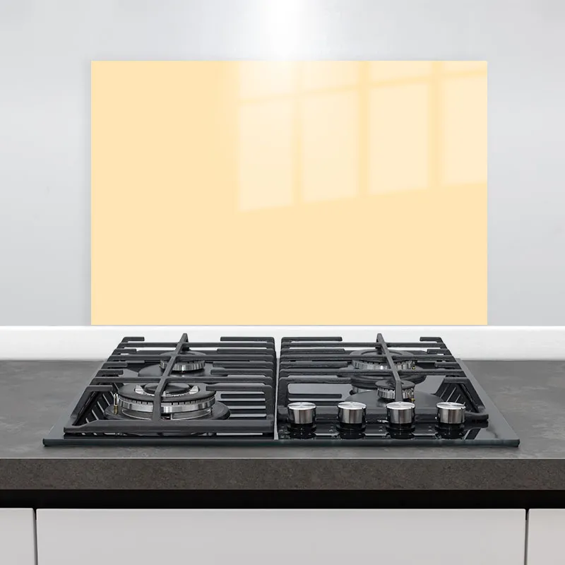 Panou Sticla Bucatarie Peach Hex Ffe5b4 - ArtHub